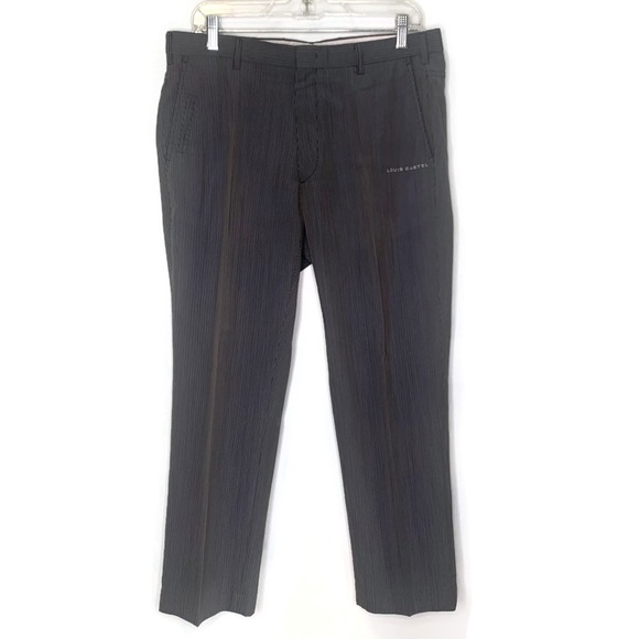 Louis Castel | Pants | Louis Castel Mens Navy Thin Striped Slacks Dress ...
